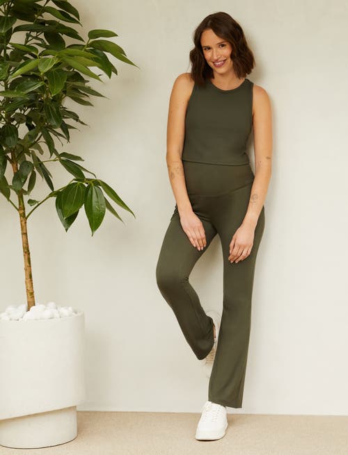 MOTHERHOOD MATERNITY roll over waistband flare legging